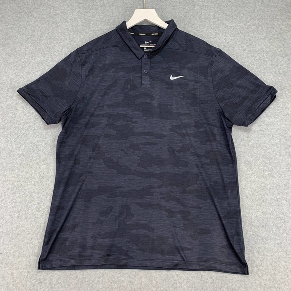 Nike | Shirts | Nike Polo Shirt Mens Extra Large Blue Camo Zonal ...
